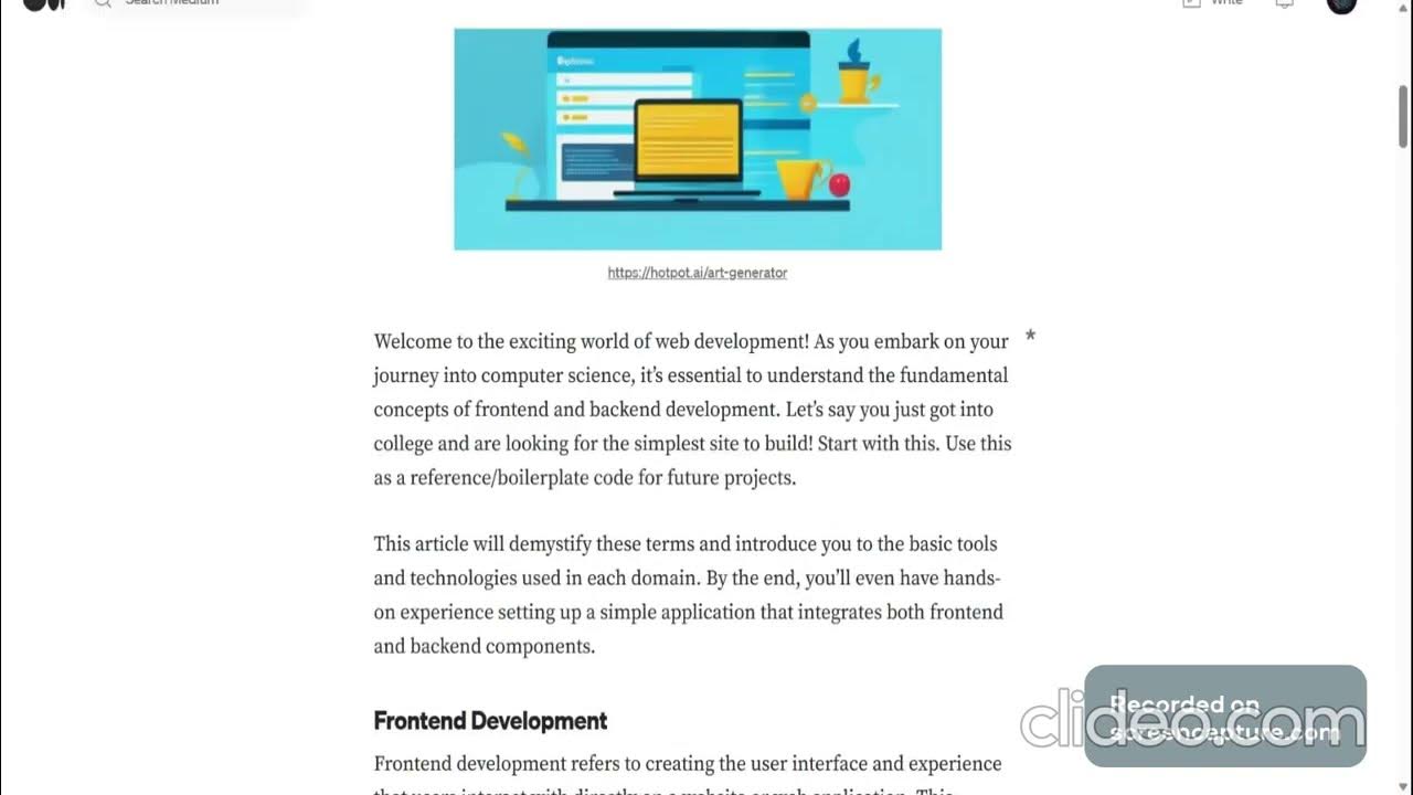 Demystifying Frontend and Backend Development: A Beginner’s Guide - YouTube