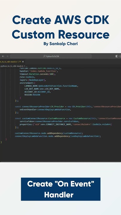 Building a Custom Resource in AWS CDK - Creating a Lex Bot Example #shorts - YouTube