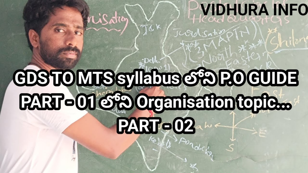 🚨GDS TO MTS syllabus postoffice guide part 01||Organisation topic part ...