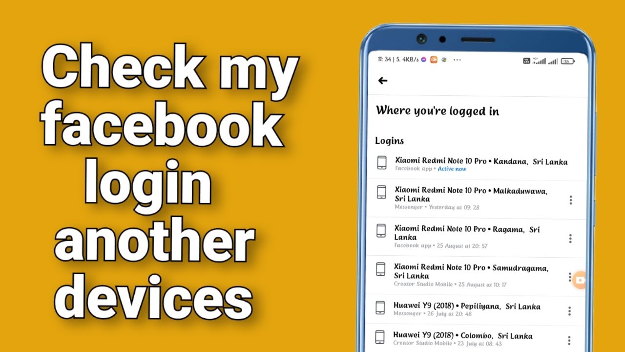 How to check my facebook account login devices - YouTube