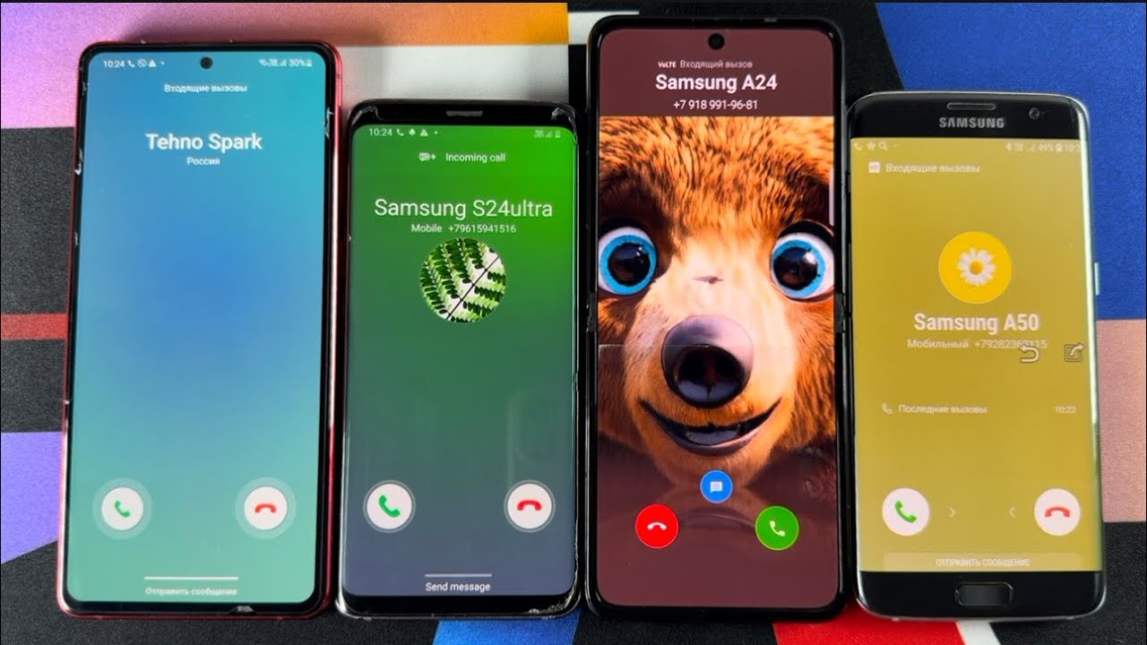 Incoming Call Samsung Galaxy Note 10 + Samsung Galaxy S9 + Techno ...