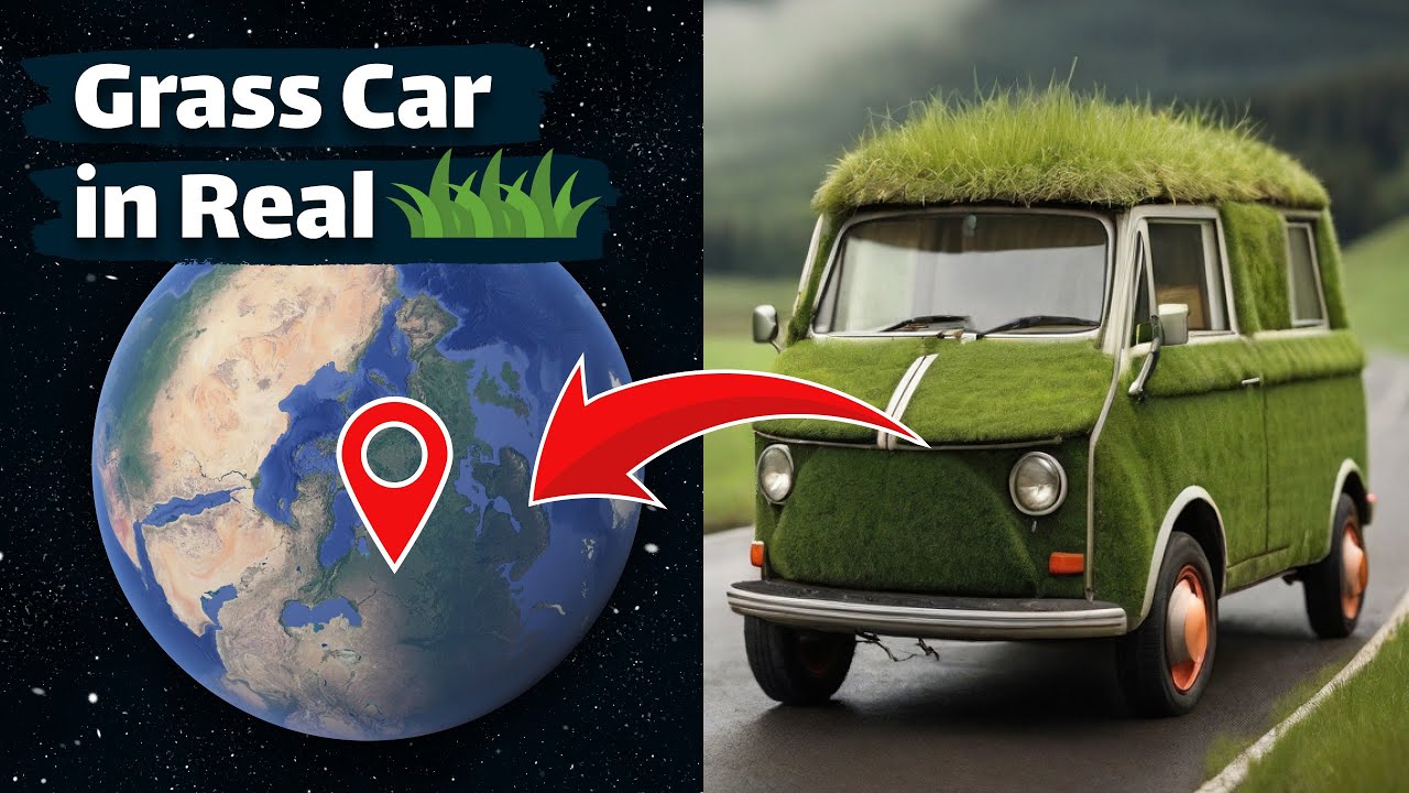 I found Strange Grass Car 🟢 on Google Earth 🌎 and Google Maps # ...