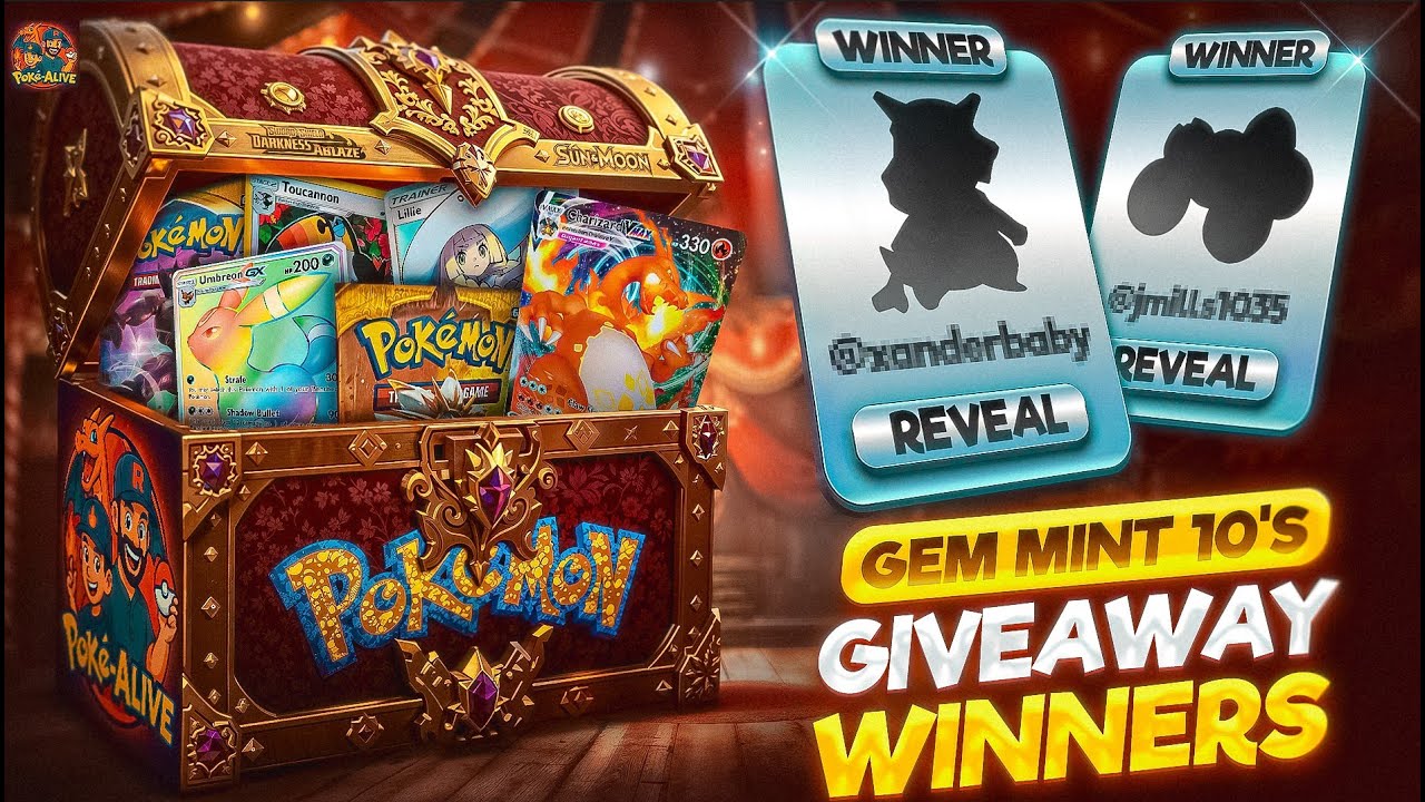 Gem mint giveaway winners! The best cards unboxed! Pokémon gem mint 10 ...