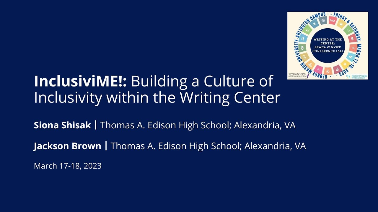 InclusiviME! Building a Culture of Inclusivity within the Writing ...