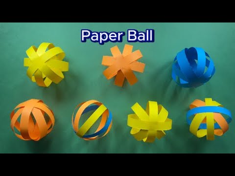 Paper Ball | How to make a Paper Ball? | DIY Easy Paper Ball | Easy ...