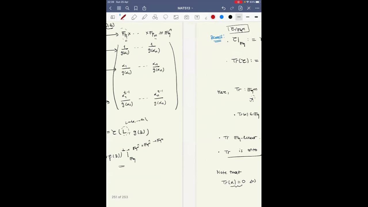 Introduction to Algebraic Function Fields and Codes-Lecture 17.III - YouTube