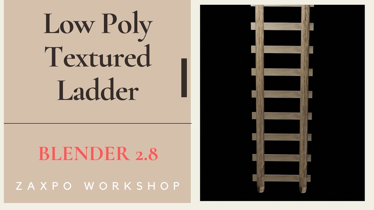 Low Poly Textured Ladder in Blender 2.8 - YouTube