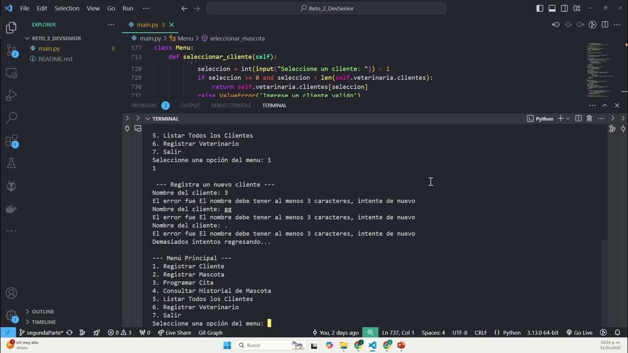 Reto Python del Módulo 2 - YouTube