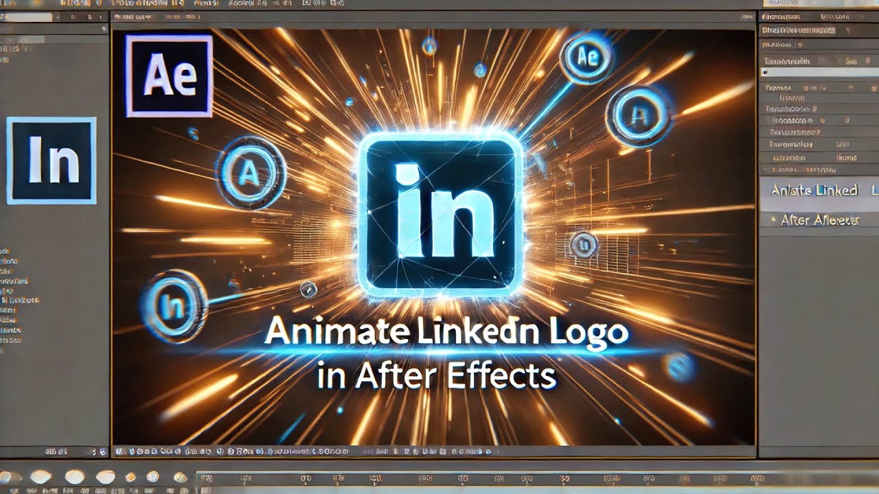 Learn After Effect -LINKEDIN logo animation -تحريك شعارلينكدين بشكل ...