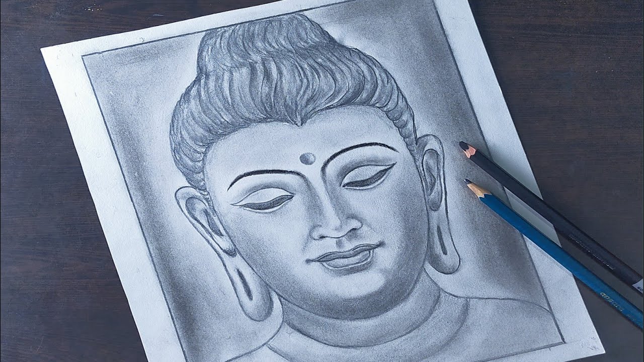How To Draw Gautam Buddha @ Grid Method Drawing #Chhotelal Easy Art ...
