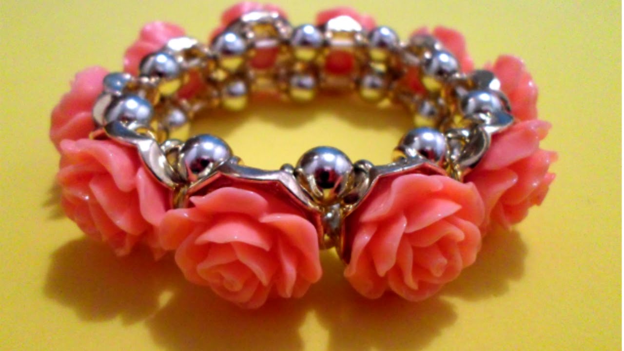 Pulsera Hermosa De Rosas Para Mujer (Pulseras De Moda Para Mujer) - YouTube