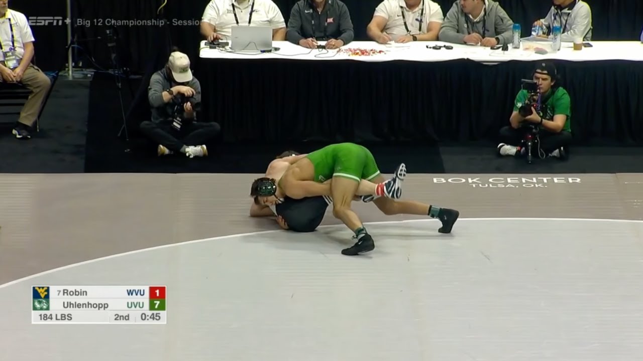 184lbs Caleb Uhlenhopp (Utah Valley) vs Dennis Robin (West Virginia ...