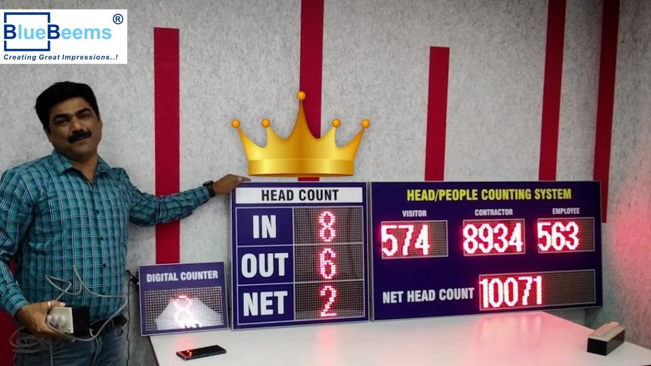 BlueBeems Digital Head Counter: Smart Counting, Smarter Decisions! # ...