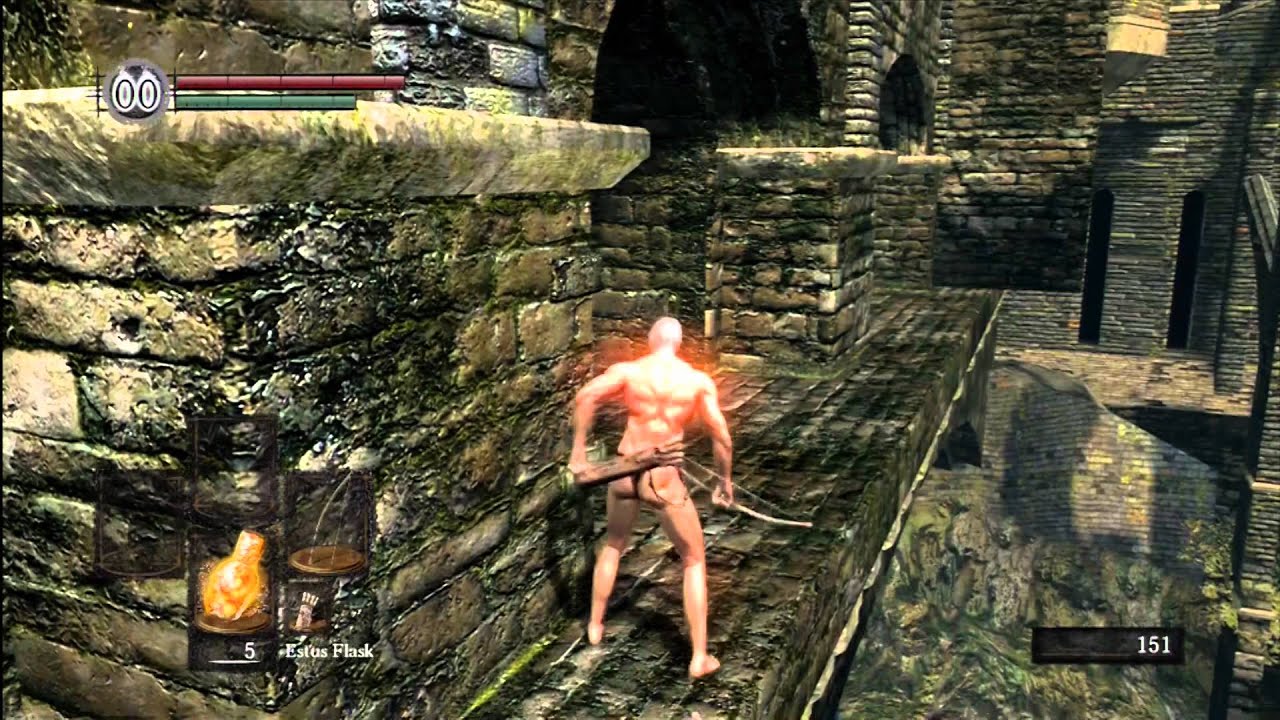 WBIT: Dark Souls - Dragon on the bridge, Drake Sword and Bonfire - YouTube