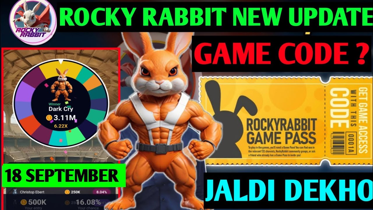 Rocky Rabbit Game Pass Code Today | Game Pass Code Rocky Rabbit 18 ...