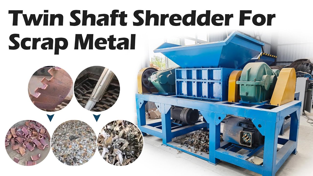 Powerful Dual Shaft Shredder Unleashes Fury on Scrap Metal! 🛢️🔨 ...
