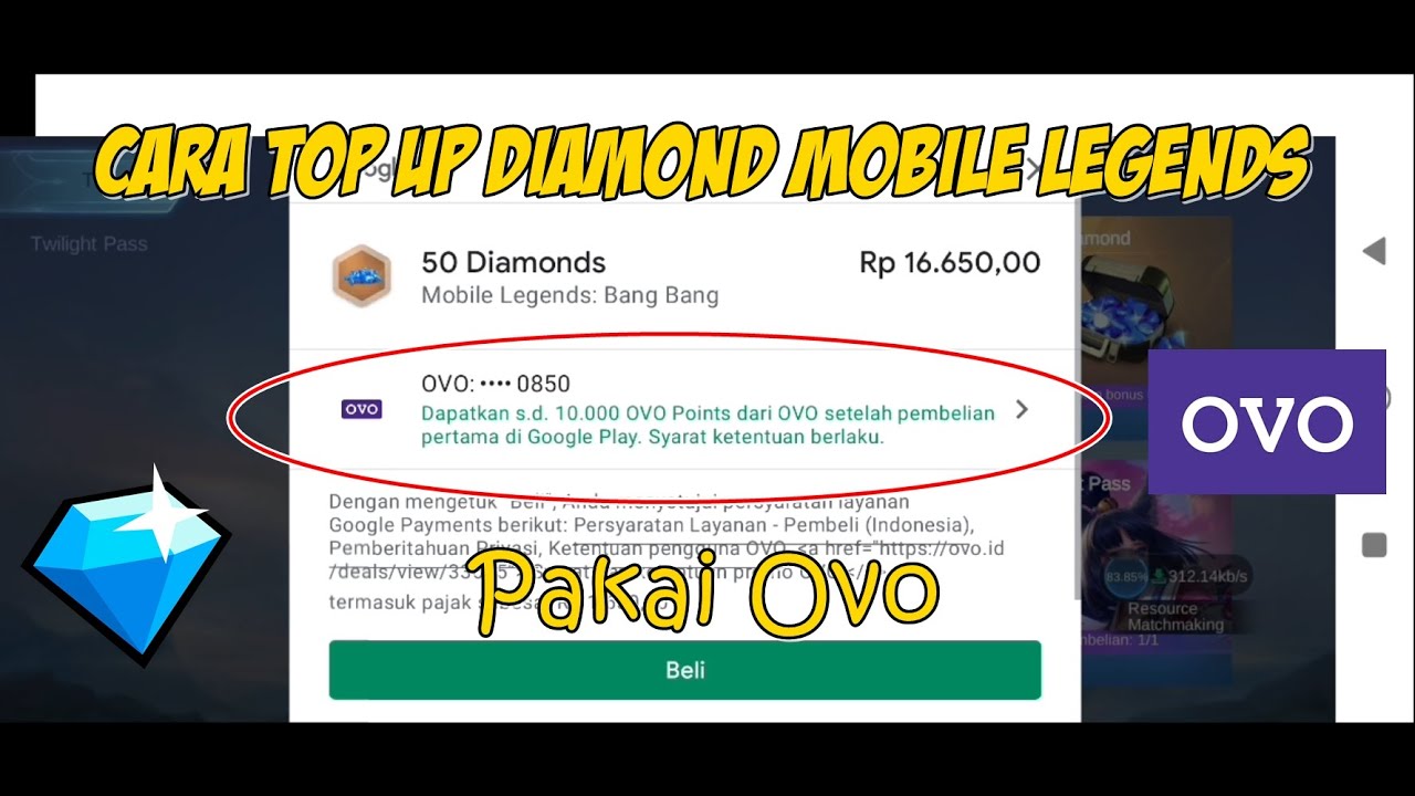 Cara Top Up Diamond Mobile Legends Pakai OVO - YouTube