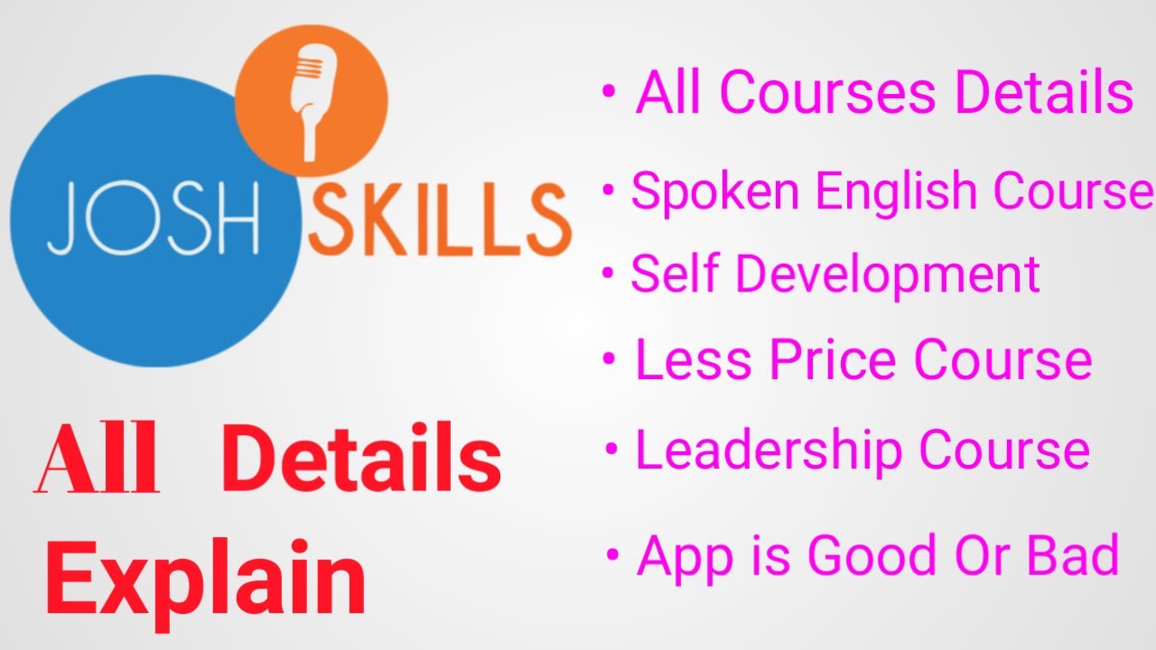 Josh Skills App Overview | All courses of Josh Skill app | Spoken ...