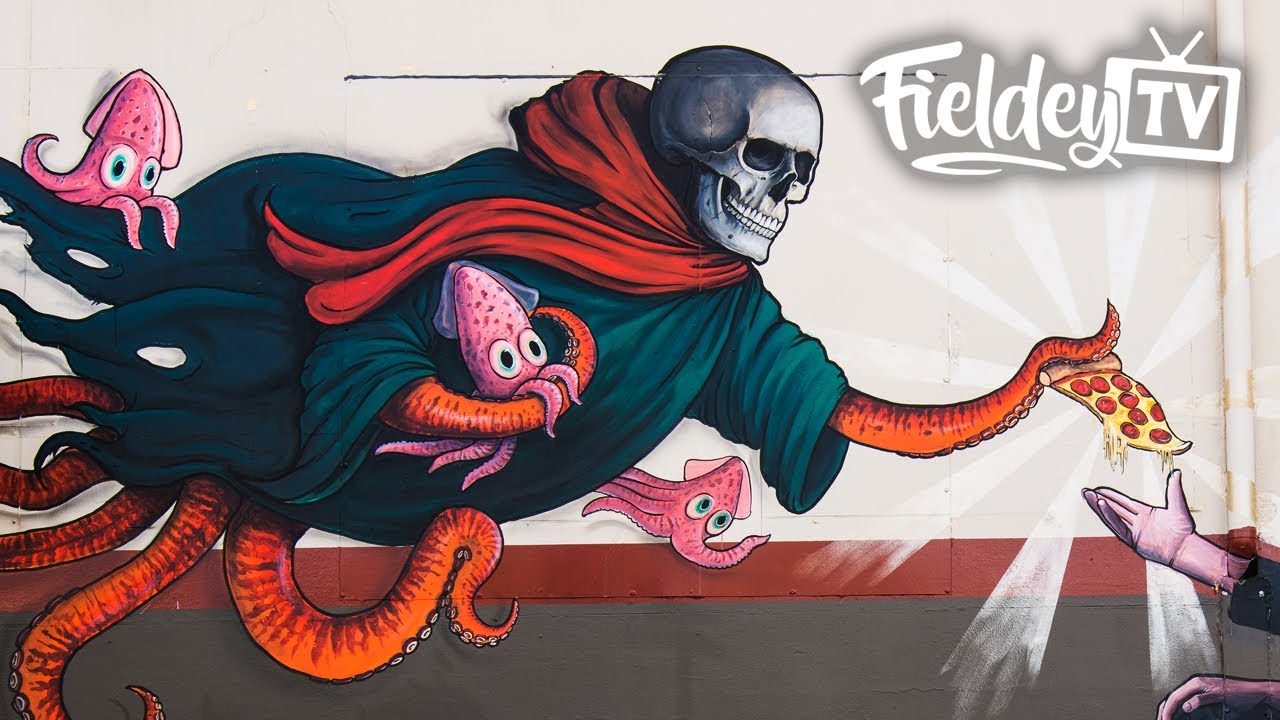 Street art speed painting inspiration -"The Creation of Pizza" - YouTube