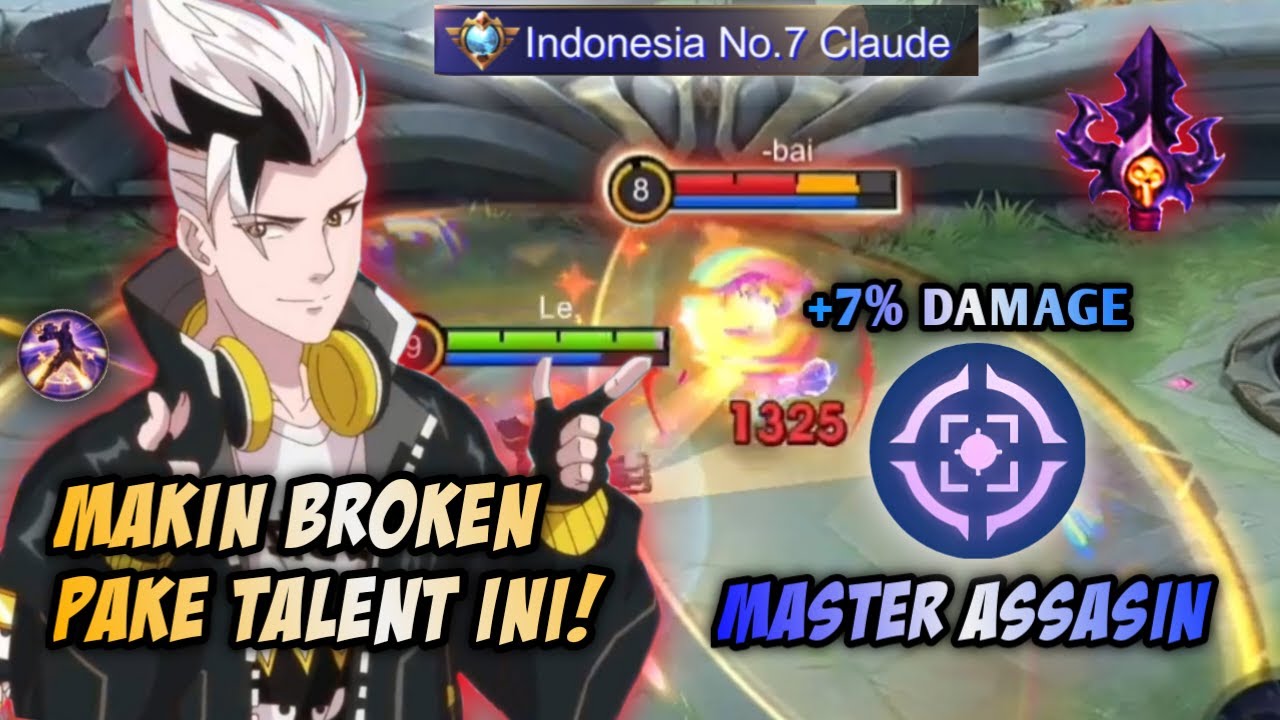 BROKEN! META CLAUDE MASTER ASSASIN? GILA DAMAGENYA GK NGOTAK! | TOP GLOBAL CLAUDE - MLBB - YouTube