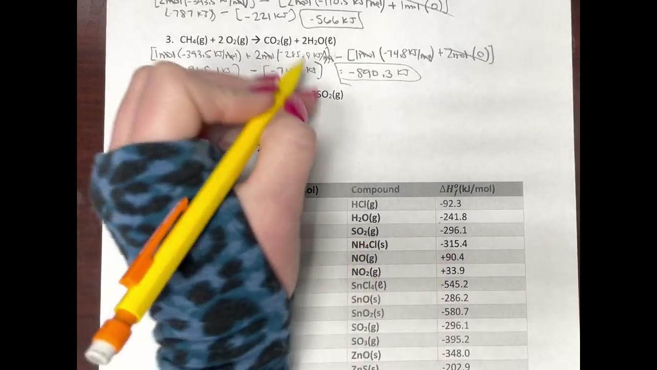 Heat of Formation Practice 3-5 - YouTube