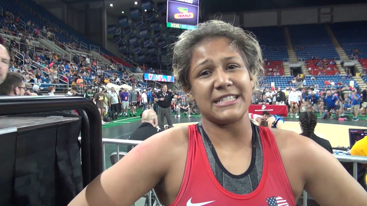 Jennifer Soto (CA), after 16U Nationals semifinal win at 117 - YouTube