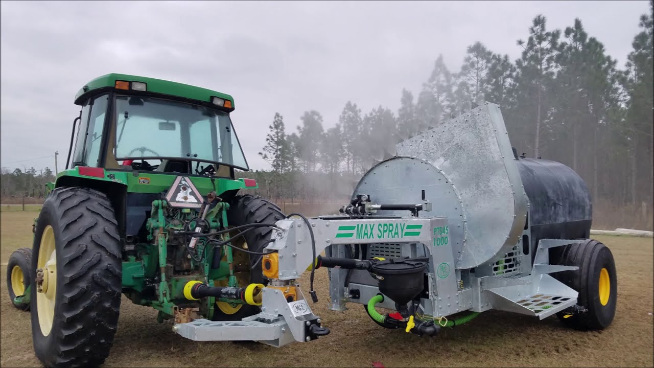 PTS45-1000 Sprayer- PTO driven Orchard Sprayer - YouTube
