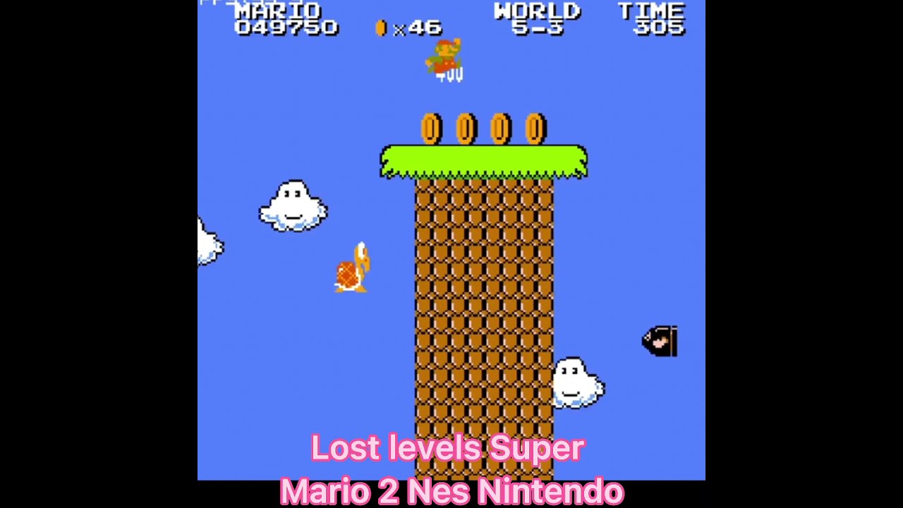 Lost Levels - Super Mario 2 Nes Nintendo stage 5-3 - YouTube