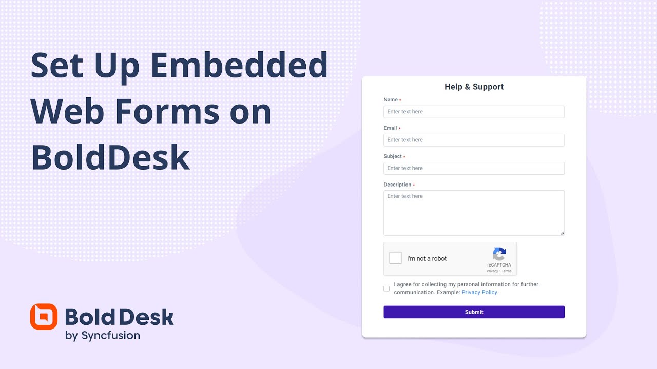 Set Up Embedded Web Forms on BoldDesk - YouTube