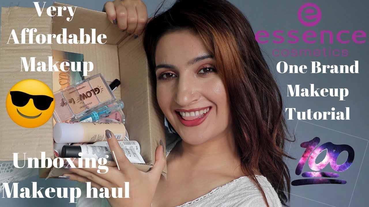 Essence || One Brand Makeup Tutorial || Very Affordable Makeup Haul And ...