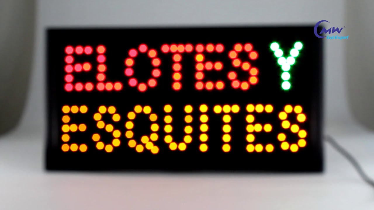 Letrero de Led Fijo Elotes y Esquites Modelo P-61 - YouTube