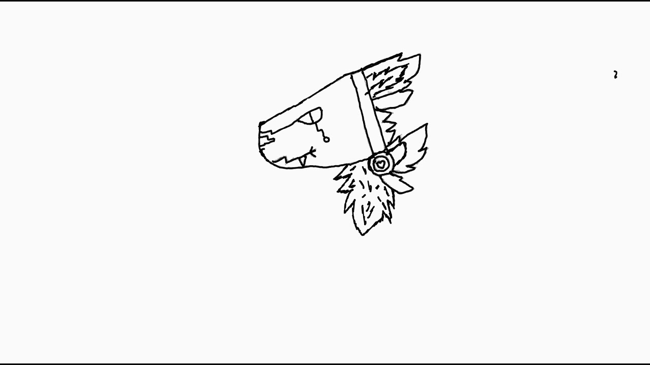 redraw of line art sketch protogen head - YouTube