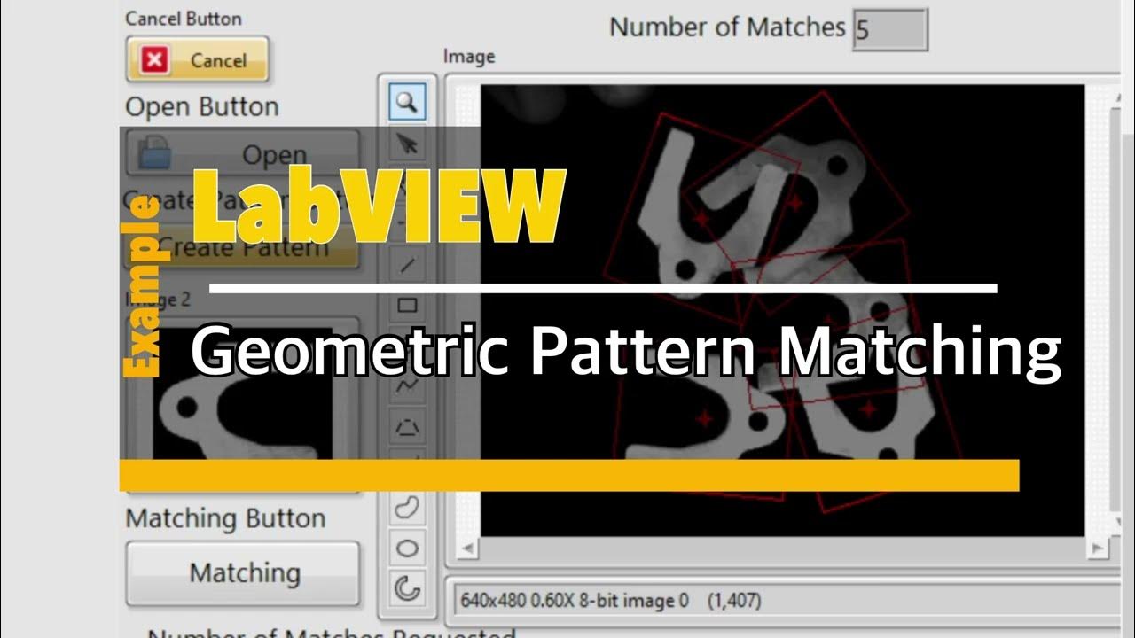 LabVIEW: Geometric pattern matching (Gray image) - YouTube