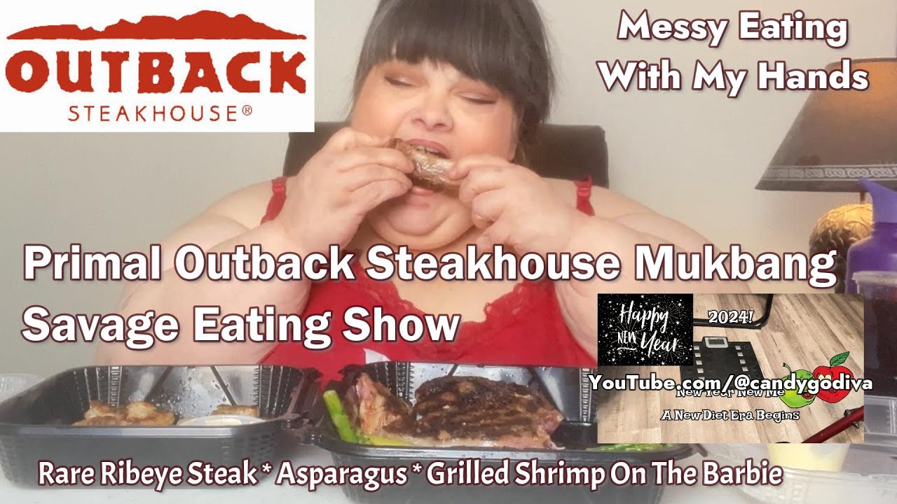 Primal Outback Steakhouse Mukbang Savage Eating Show 2024 New Diet Era ...