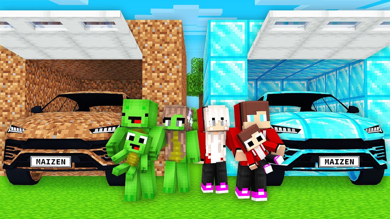 Mikey Family vs JJ Family Super Car in Minecraft (Maizen) - YouTube