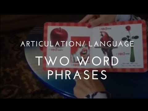 Speech and language therapy - two word phrases - YouTube