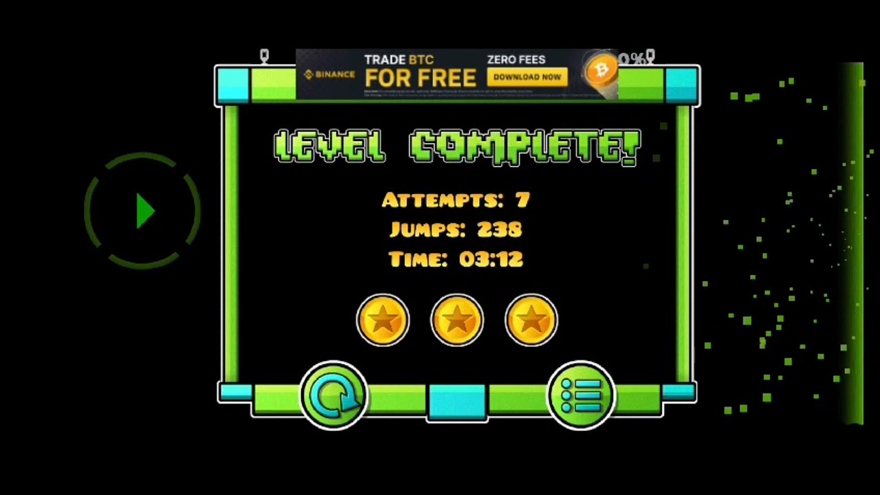 I Beat Level 1 on Geometry Dash Sub Zero ( 3 coins) - YouTube