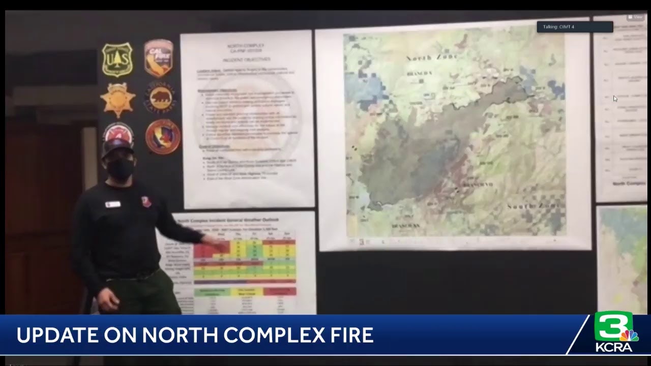 Fire officials are giving an update on the North Complex Fire burning ...