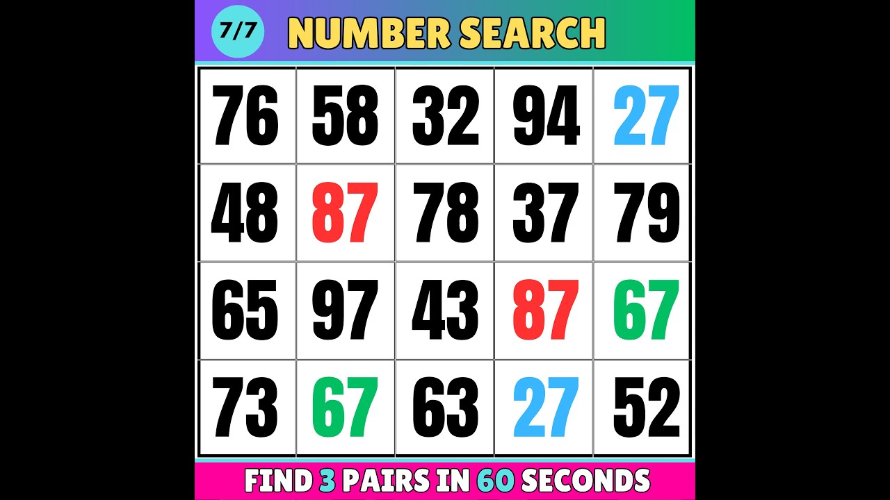 Push Your Brain to the Limit with the Ultimate Number Search Challenge ...
