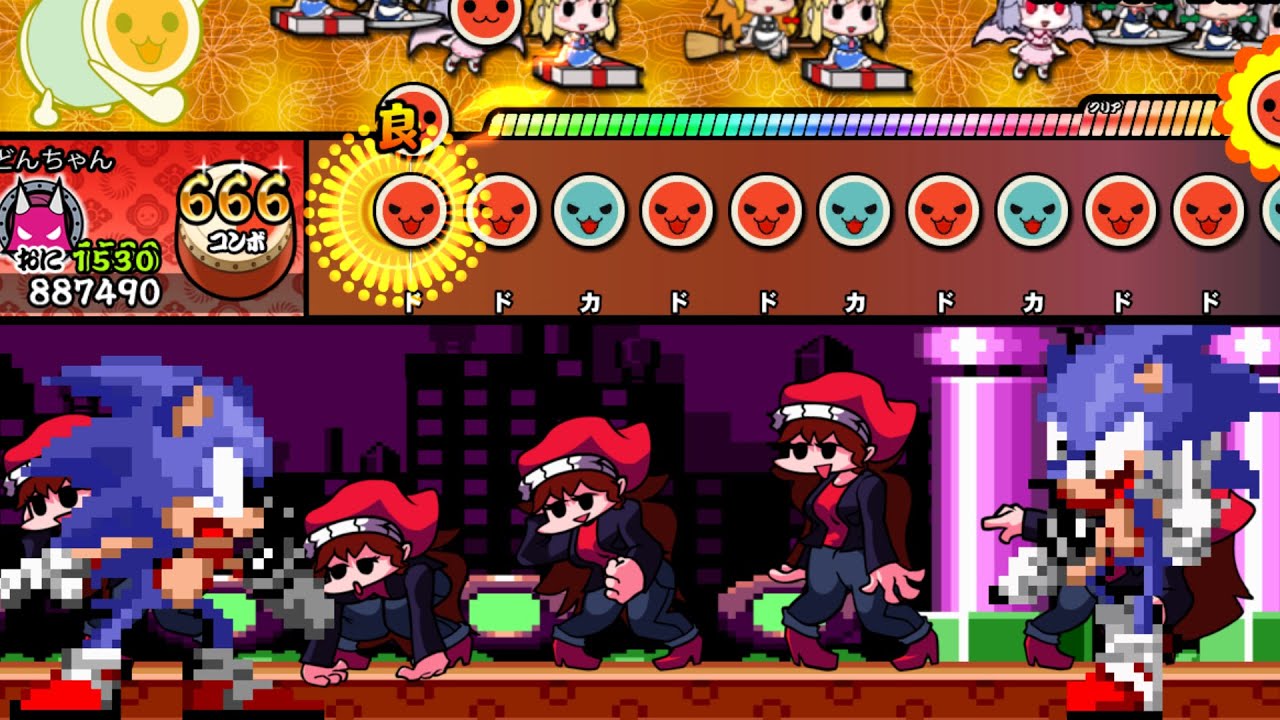 【創作譜面】 Genesis Battle in Taiko no tatsujin 【FNF】 - YouTube