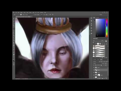 Snake Queen Complete, time-lapse digital art - YouTube