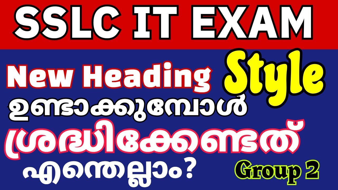 SSLC IT Practical Exam 2023 | Creating New Heading Style in Libre ...