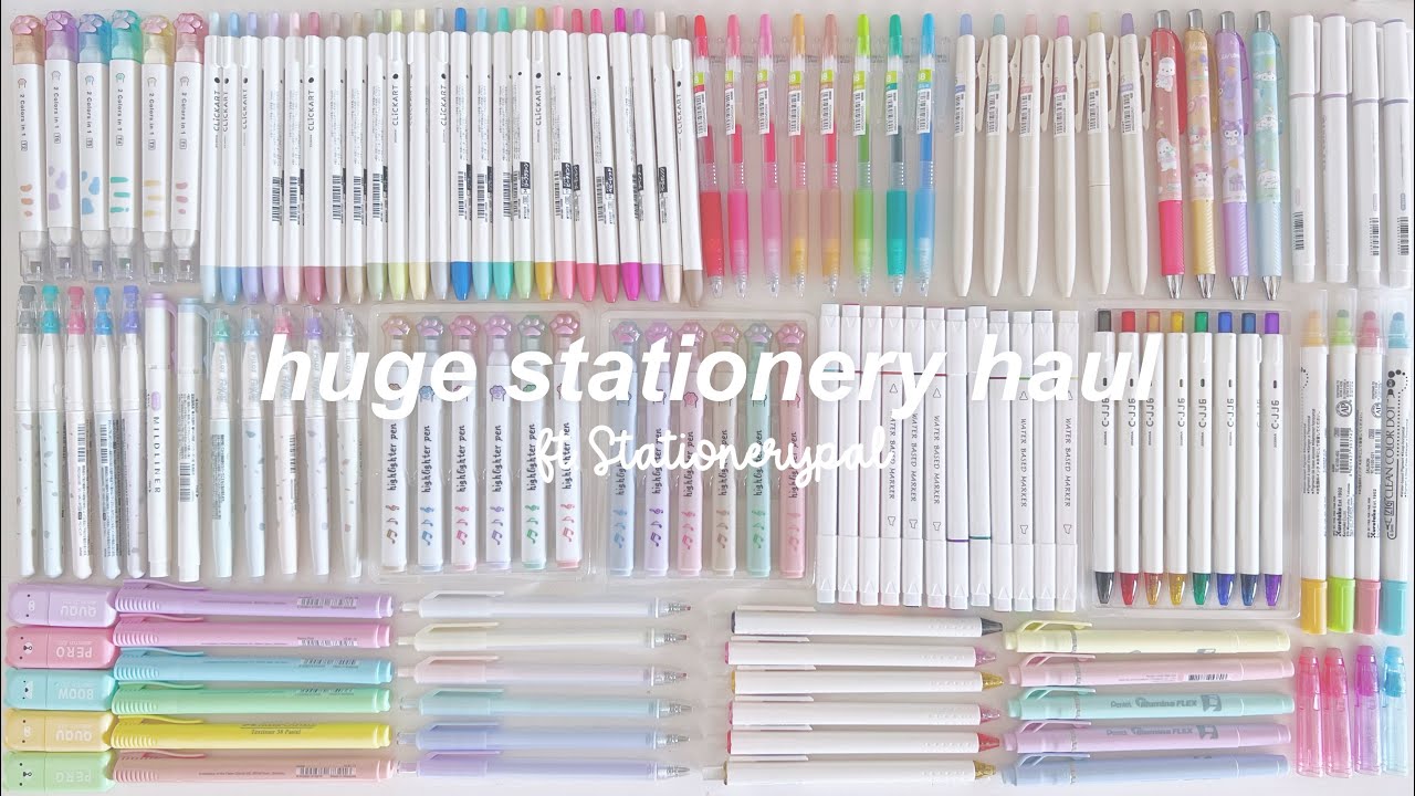 Huge back to school Stationery Haul 🫧 ft. Stationerypal | - YouTube