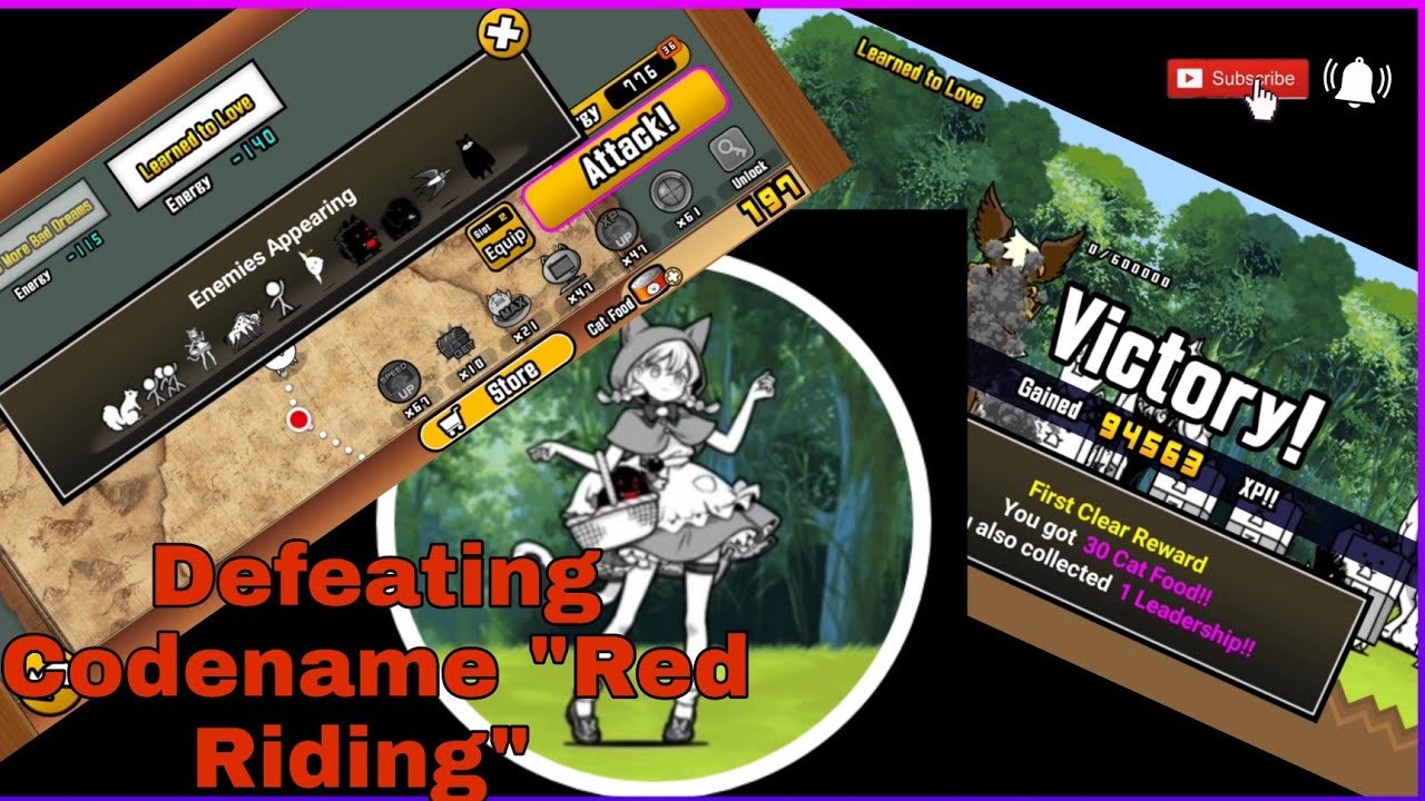 LEARNED TO LOVE VS CODENAME "RED RIDING MINA" | {Battle Cats} - YouTube