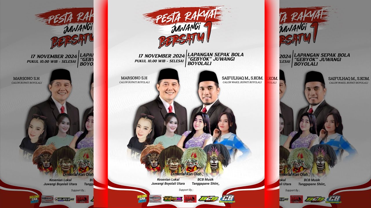 PESTA RAKYAT JUWANGI BERSATU DI LAP GEBYONG BERSAMA KESENIAN BARONGAN ...