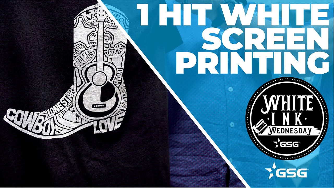 One Hit White Screen Printing | No Flash Needed | White Ink Wednesday ...