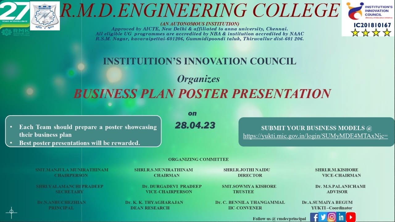 Business Plan Poster Presentation - YouTube