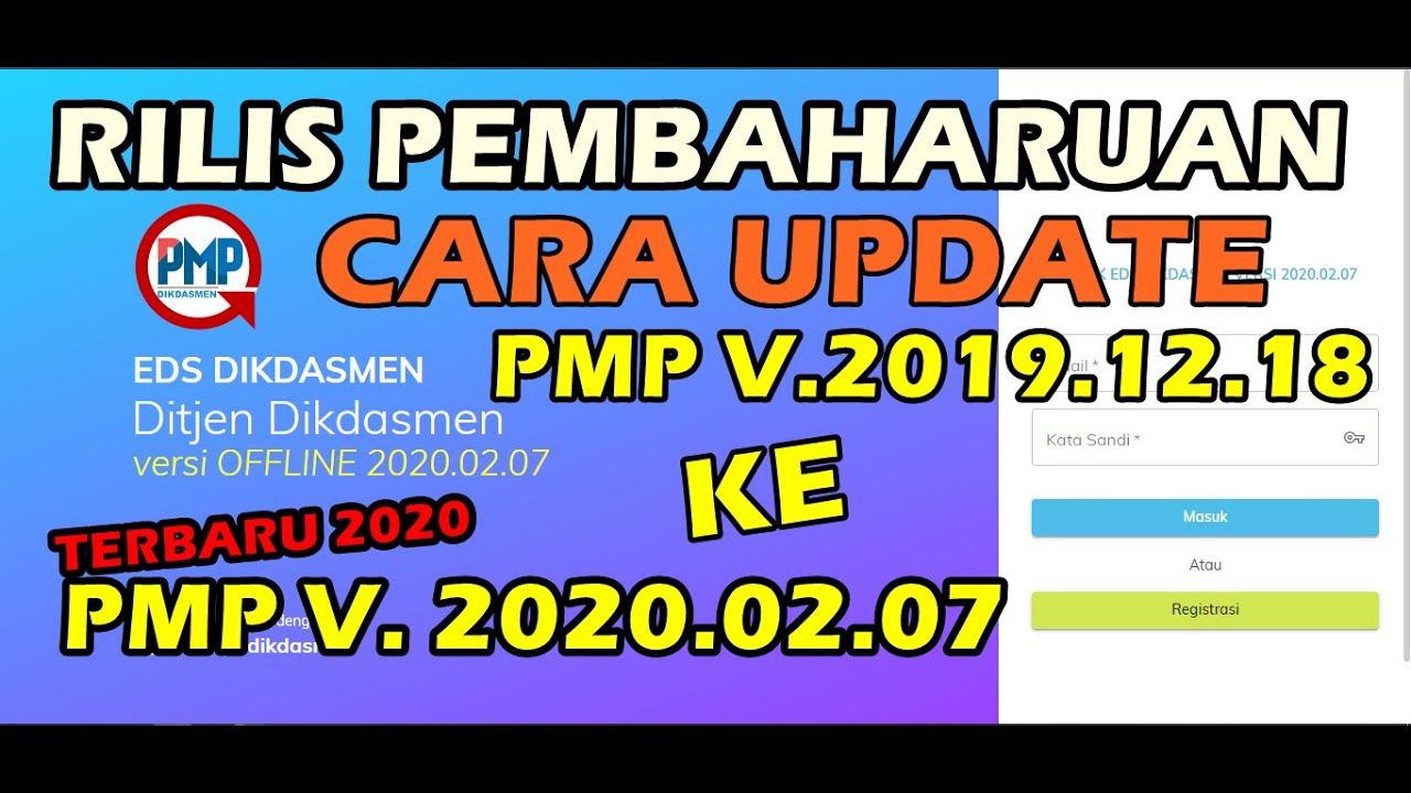 PMP 2020 - CARA UPDATE PMP OFFLINE | PATCH EDS 2020.02.07 - LAKUKAN HAL ...