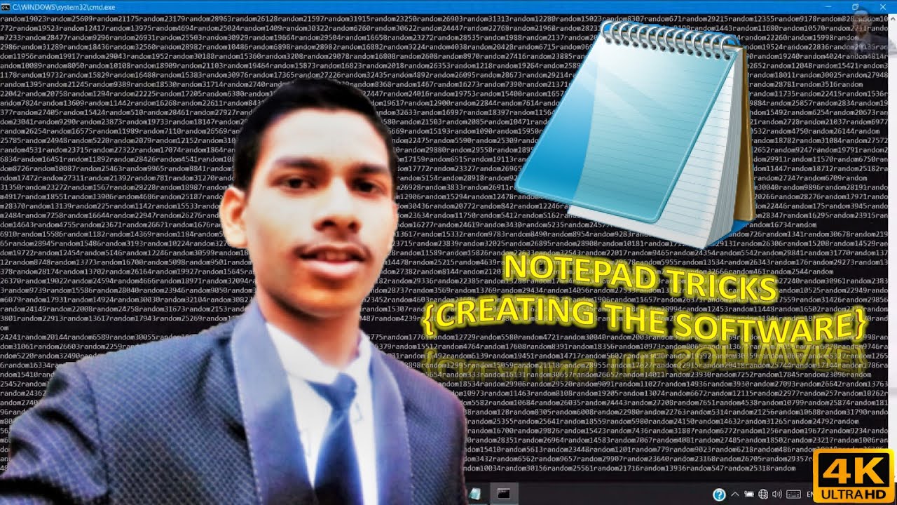 Notepad Tricks {creating The Software Using Notepad} Youtube