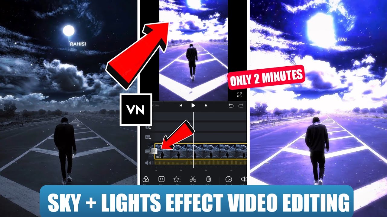 Moon Png + Light Effect Video Editing | Sky Moon Video Editing || How ...